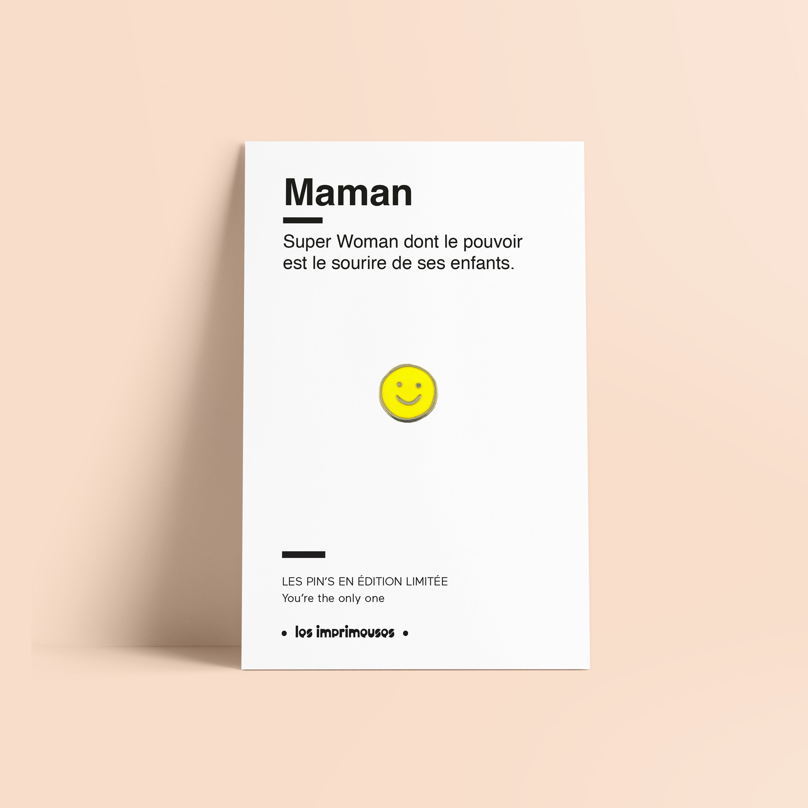 Les Imprimeuses - Pin's - Smiley - Maman – Les imprimeuses